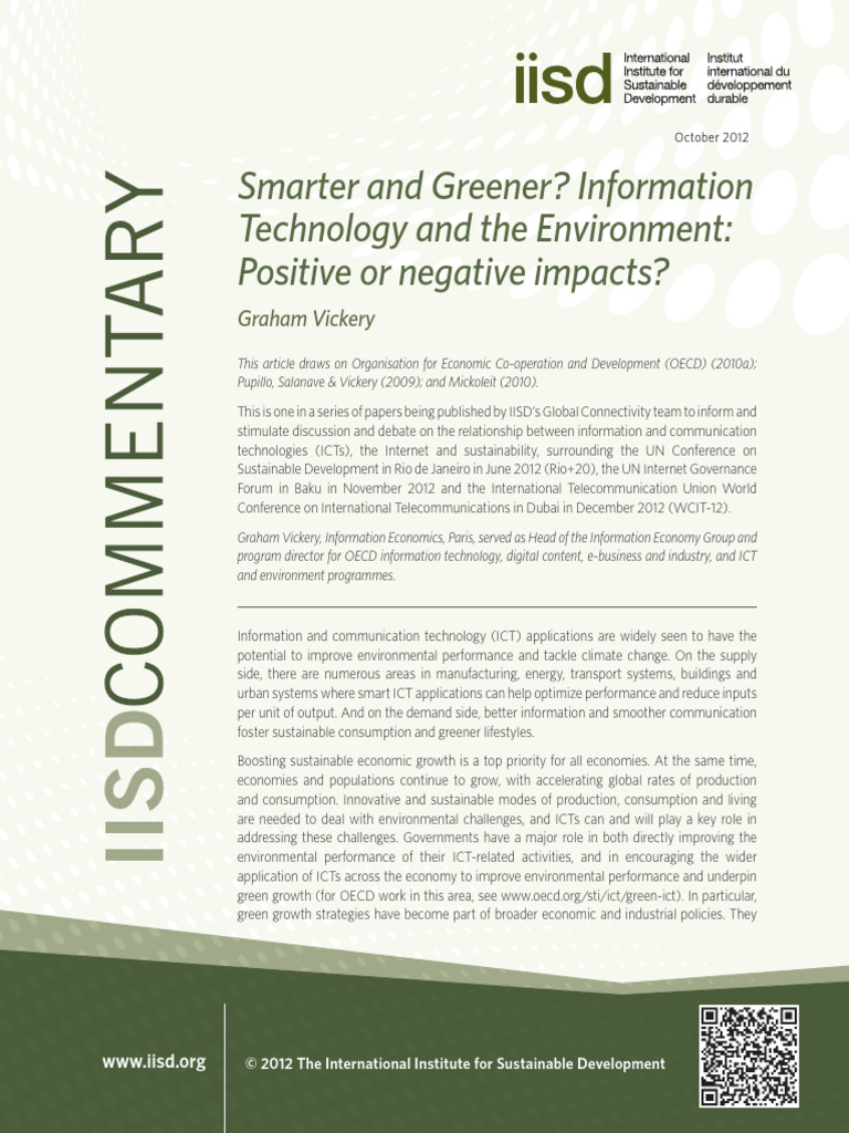 Green ICT: Environmental Impacts Explained | PDF | Life Cycle ...