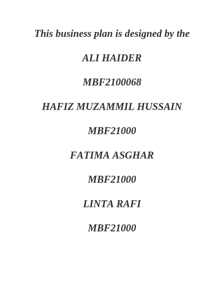 Business Model Sir Faran | PDF