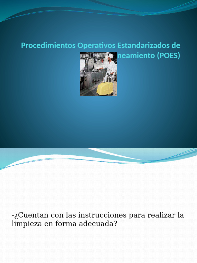 POES: Guía de Saneamiento Alimentario | PDF | Análisis de Riesgo y ...