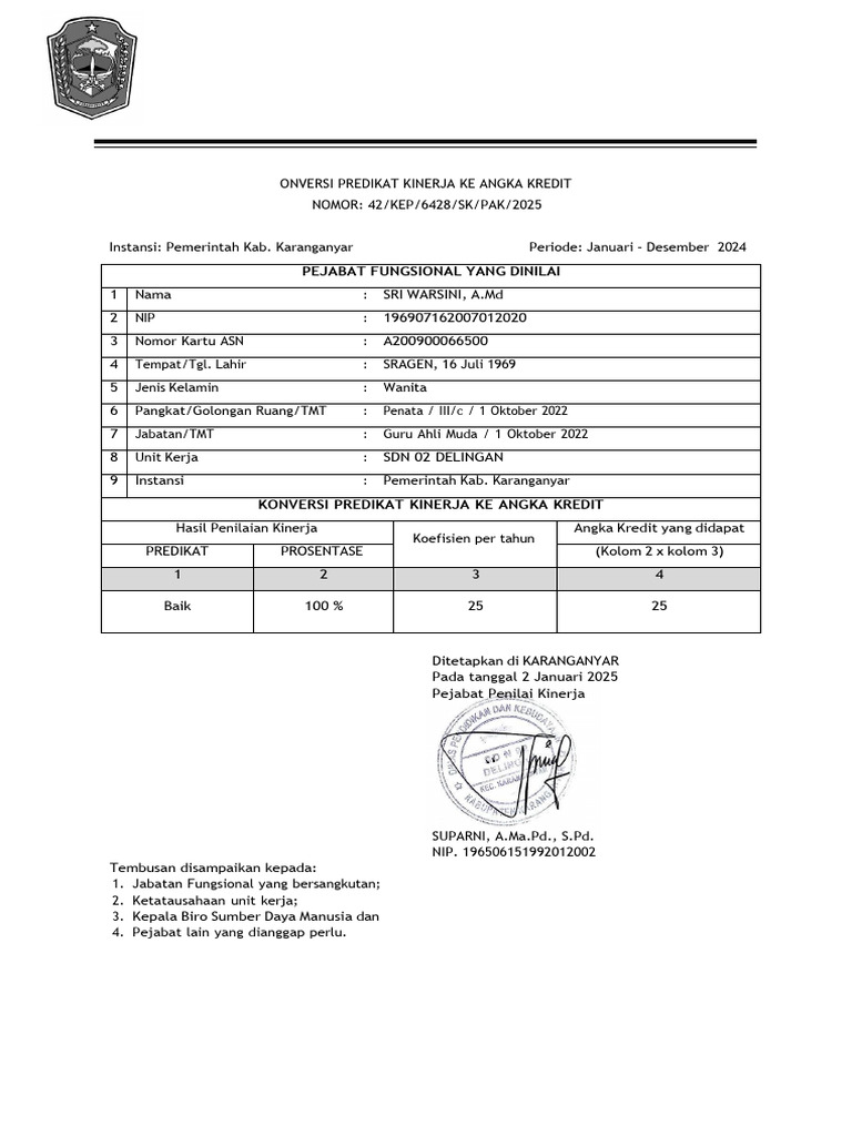 pak konversi 2024 sri warsini | PDF