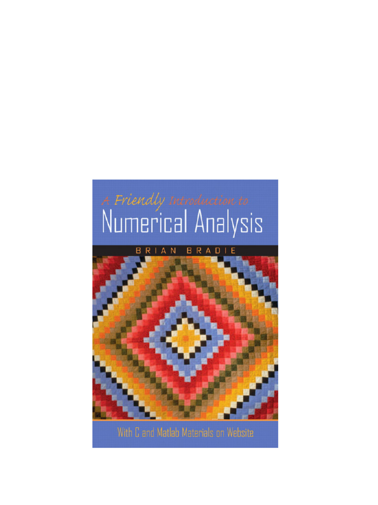 Solution Manual For A Friendly Introduction To Numerical Analysis Brian Bradie PDF Download ...