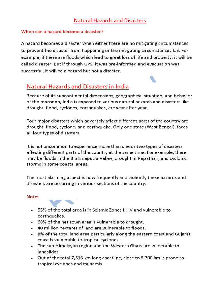 Natural Hazards and Disasters (Flood) | PDF | Flood | Natural Disasters