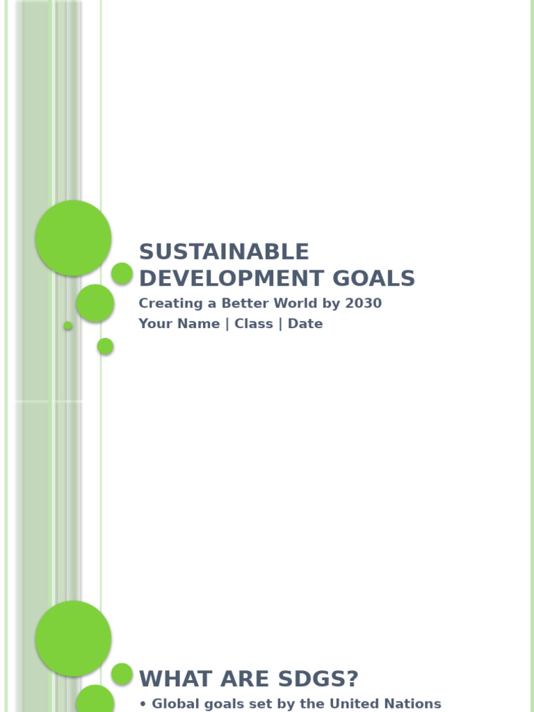 Sustainable Development Goals | PDF