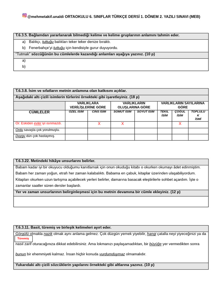 2024-2025-Egitim-Ogretim-Yili-Turkce-Dersi-MEB-Yayinlari-6.-Sinif-1 ...