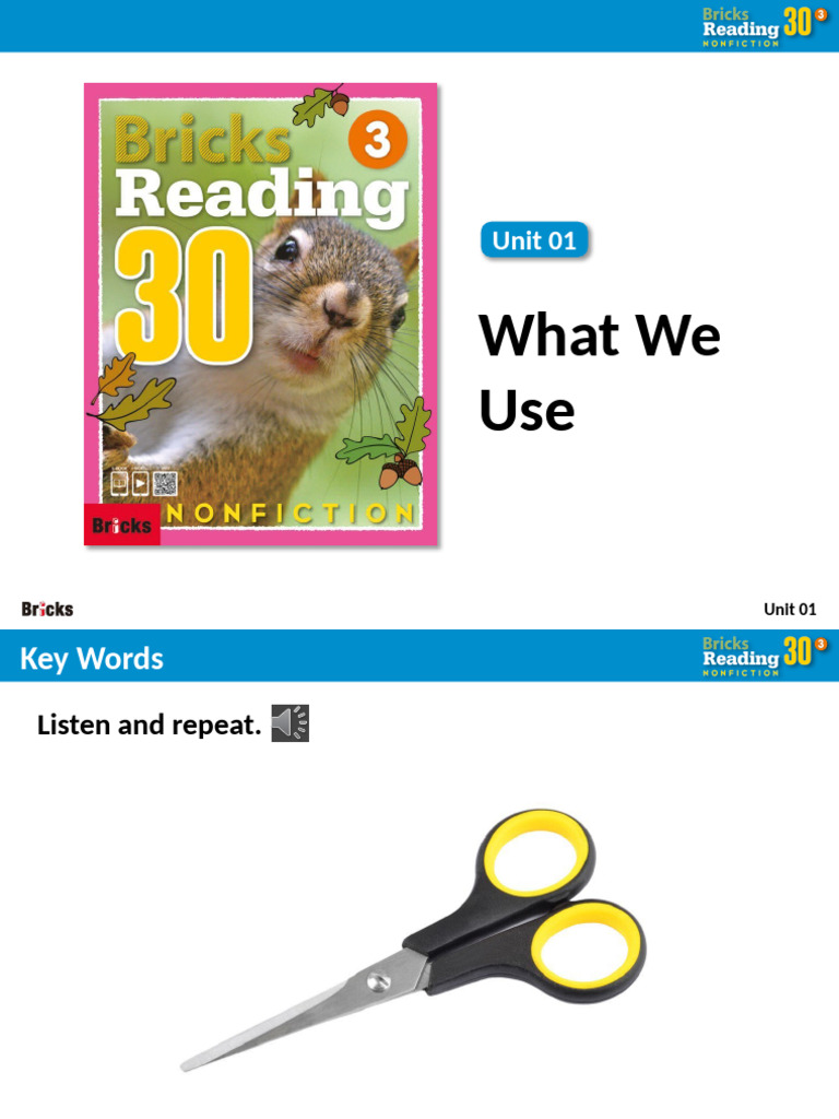 Bricks Reading 30 Nonfiction - L3 - SB - PPT - Unit 01 | PDF | Linguistics | Language Acquisition