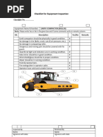 Earth Compactor Roller Inspection Checklist | PDF