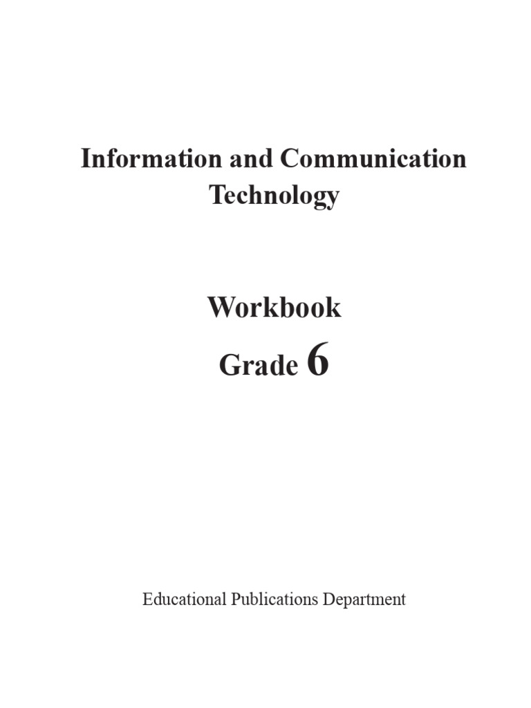 Information and Communication Technology: Workbook Grade | PDF | Sri ...