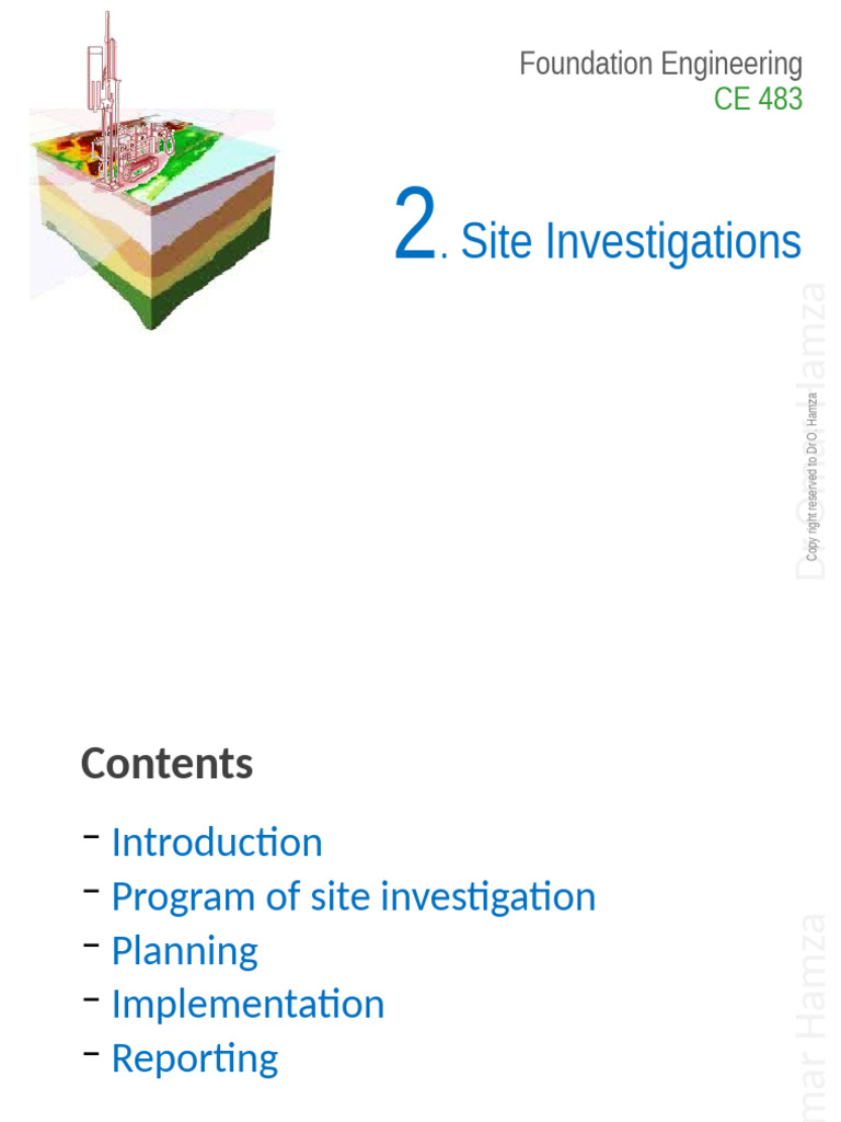 Site Investigation in Foundation Engineering | PDF | Borehole ...