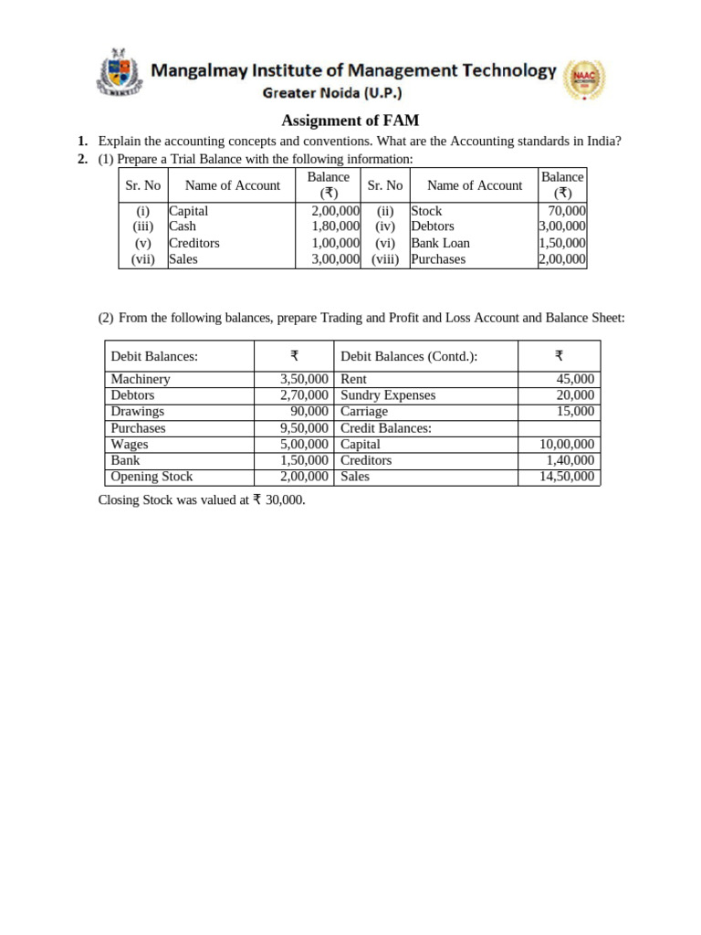 FAM Second Assignment | PDF