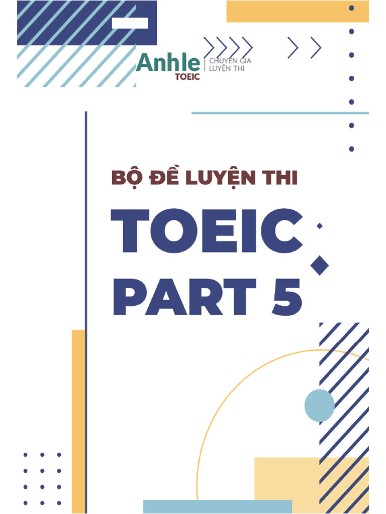 BỘ ĐỀ ÔN THI TOEIC PART 5 | PDF