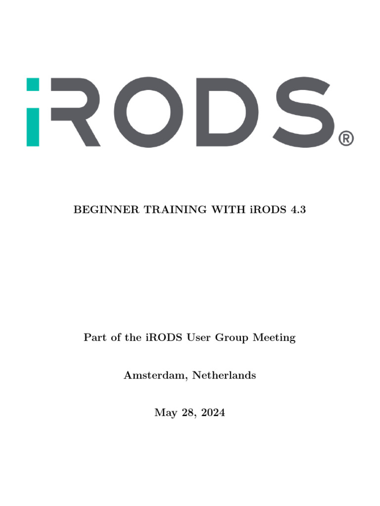 iRODS Beginner Training Overview | PDF | Computing | Information ...