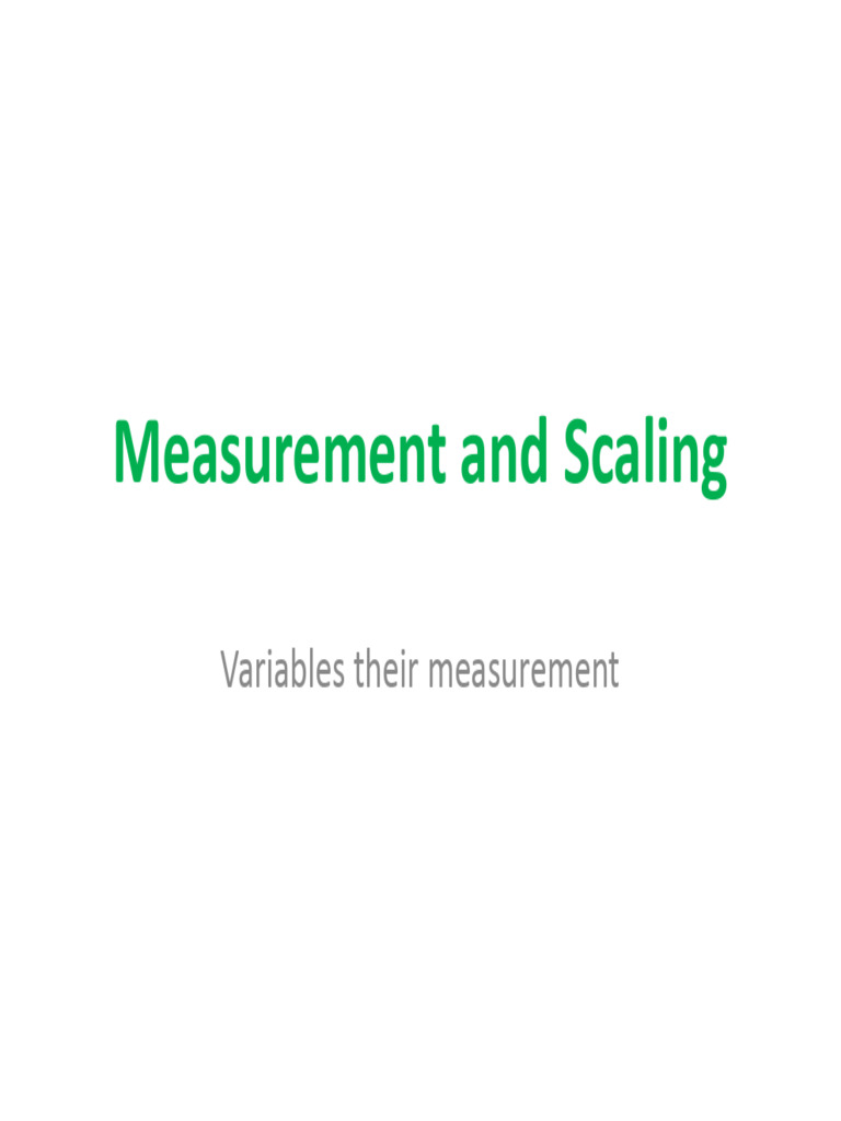 Unit IV_Measurement and Scaling_64886f01 4f6a 4f71 Aecd 93bee01c1966 | PDF | Validity ...
