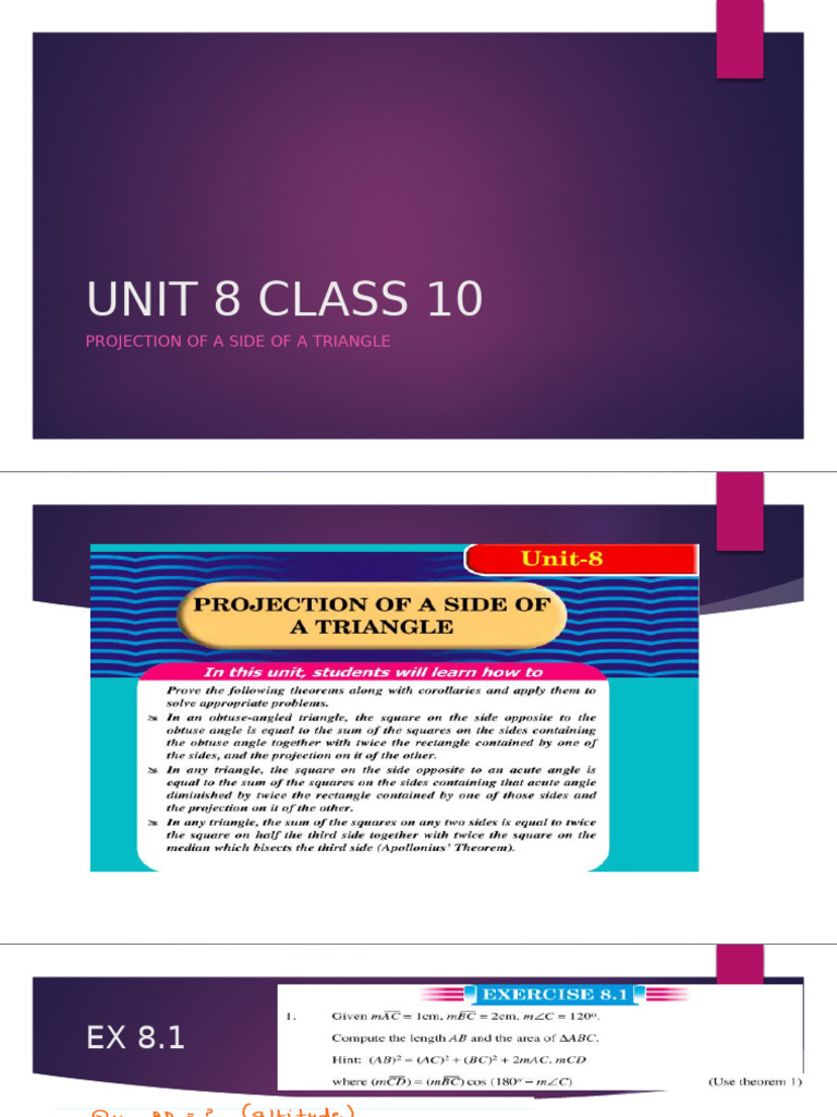 Mathlab Unit 8 Full Theorem Exercises Maths 10 | PDF