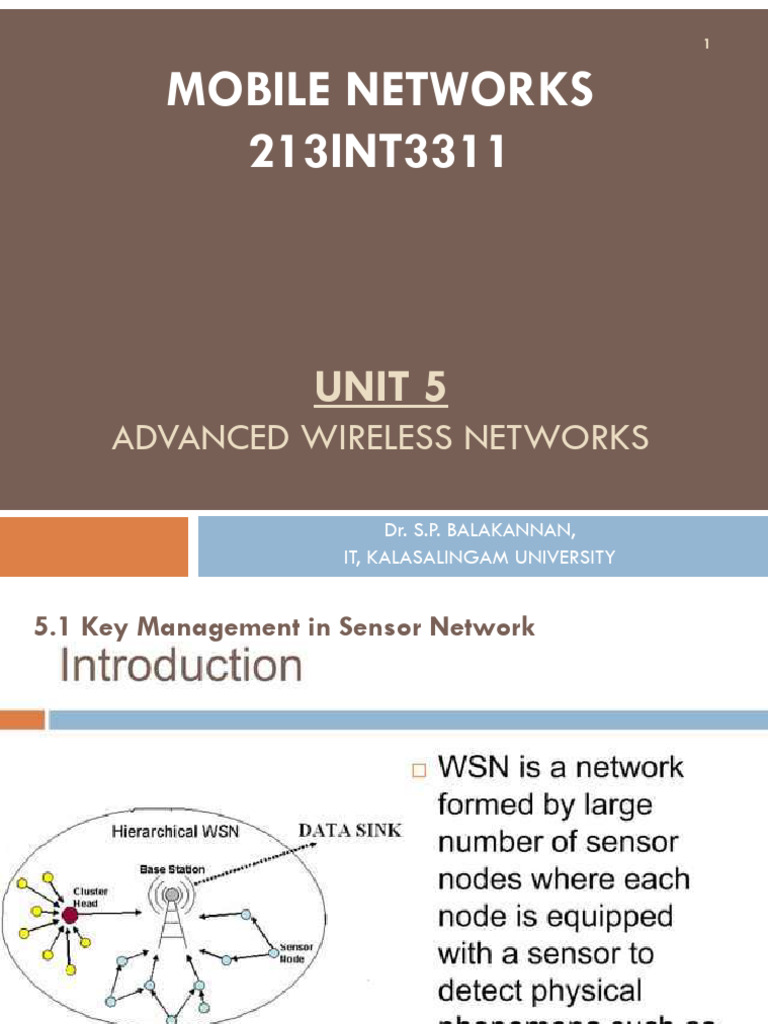 Unit 5 -Advanced Wireless Networks | PDF | Security | Computer Security