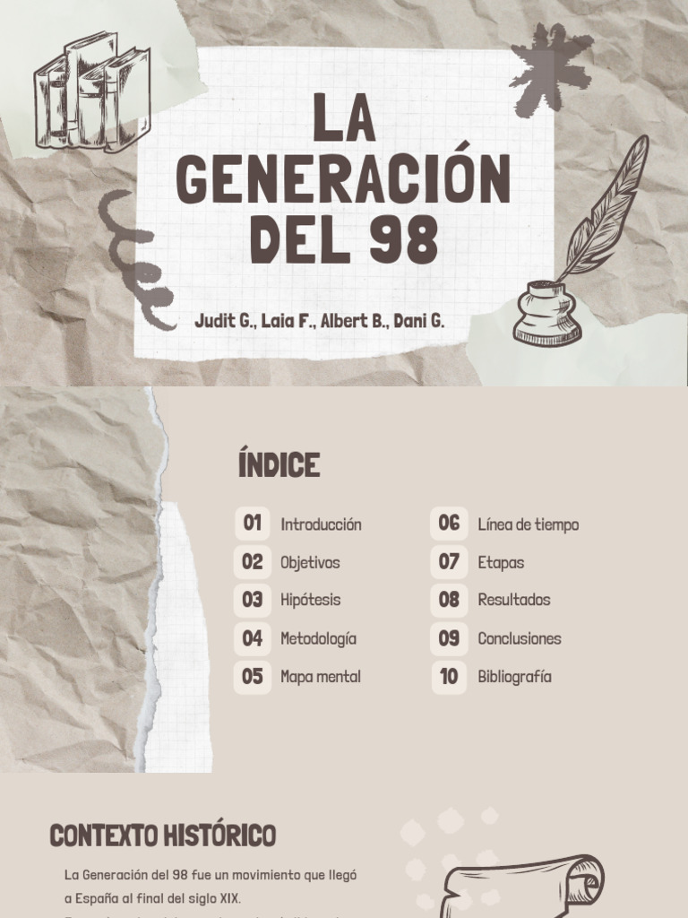 Contexto y Características de la Generación del 98 | PDF | Educación en ...