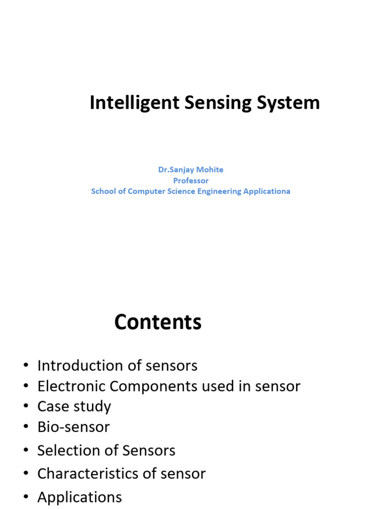 Sensing Mechanisms in Sensor Technology | PDF | Sensor | Electrical ...