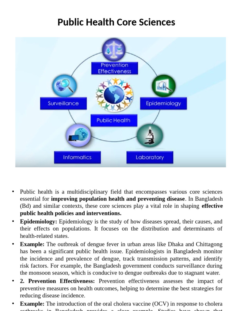 Core Sciences in Public Health Bangladesh | PDF | Public Health ...