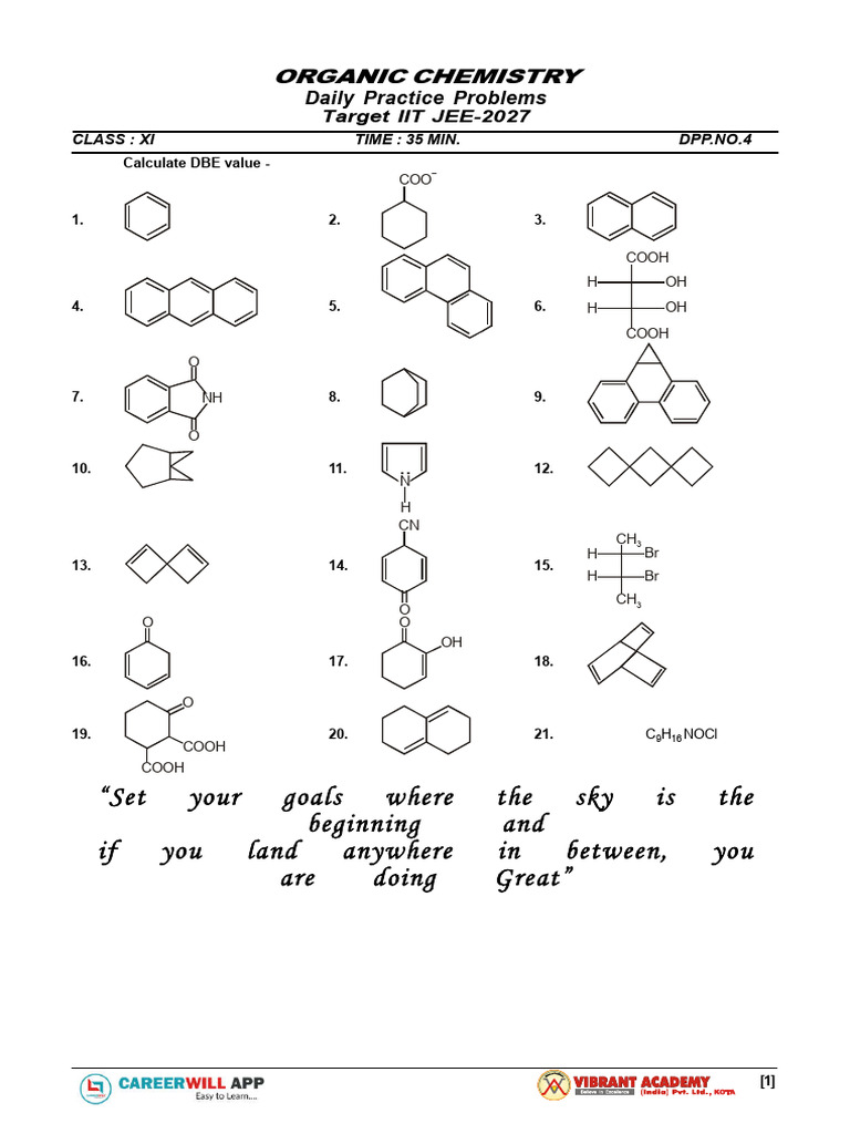 02 - XI - OC - DPP Without Answer (4-6) - IUPAC | PDF | Ether | Ester