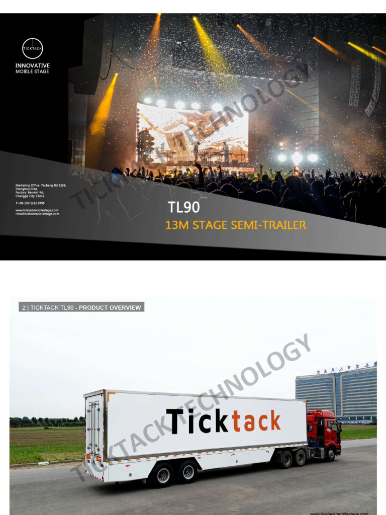 TICKTACK TL90 Mobile Stage Overview | PDF | Tractor | Truck