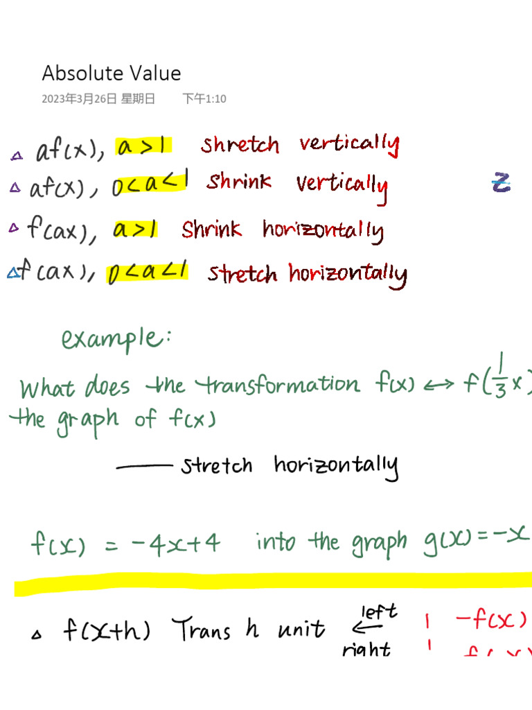 Absolute Value Notes | PDF