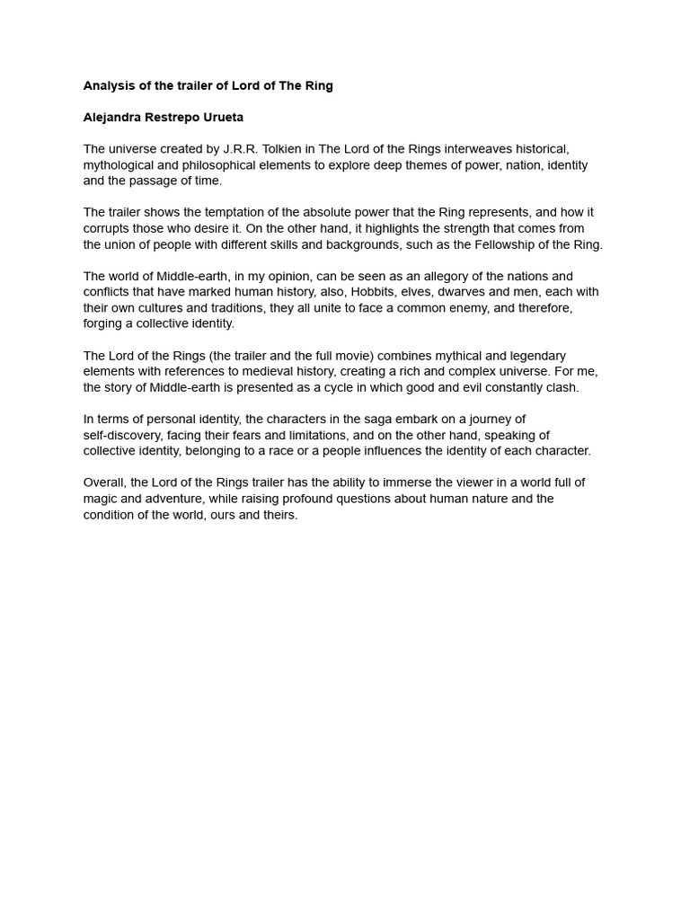 Lord of The Rings | PDF