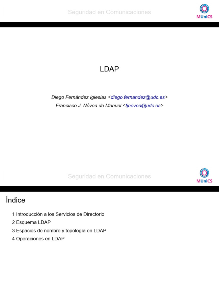 LDAP | PDF | Ciencias de la Computación | Estándares de red