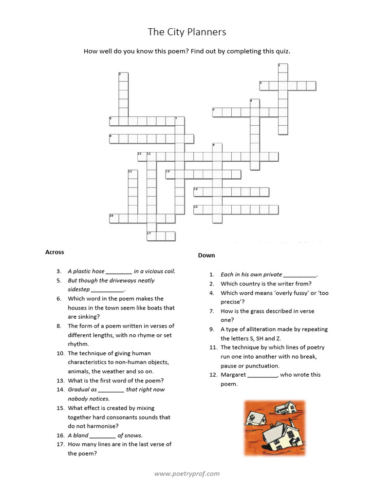 Quiz on "The City Planners" Poem | PDF