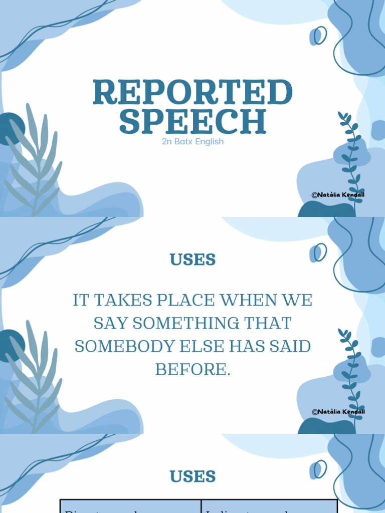 Reported Speech | PDF