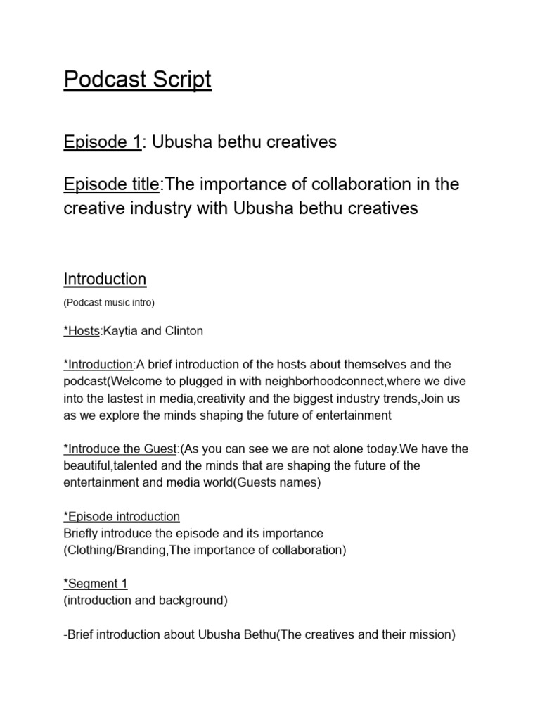 Podcast Script | PDF