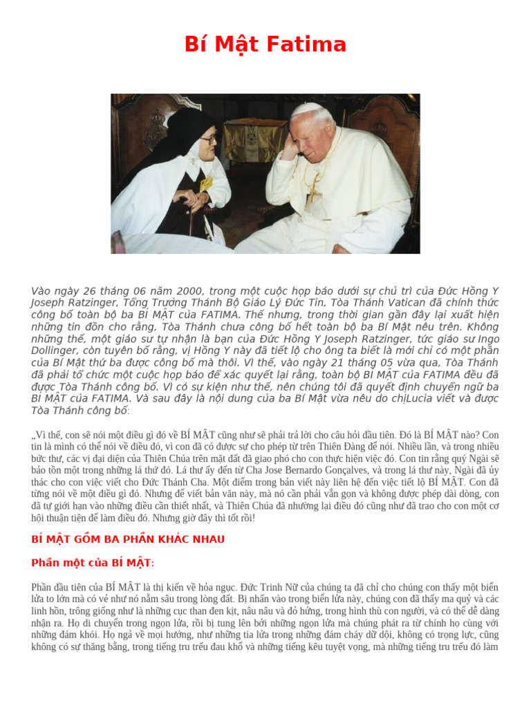Bí Mật Fatima | PDF