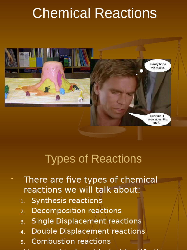 Types of Chemical Reactions Explained | PDF | Chemical Reactions | Chlorine