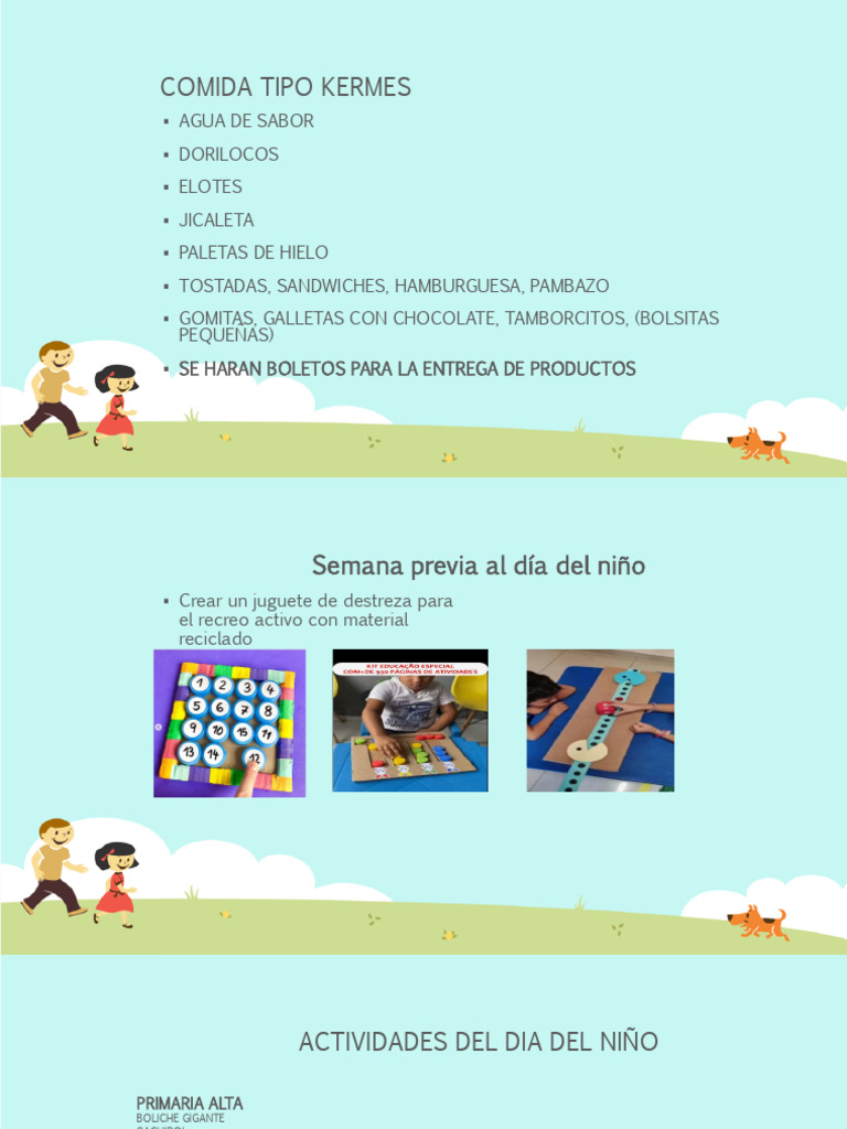 Actividades y Comida para el Día del Niño | PDF