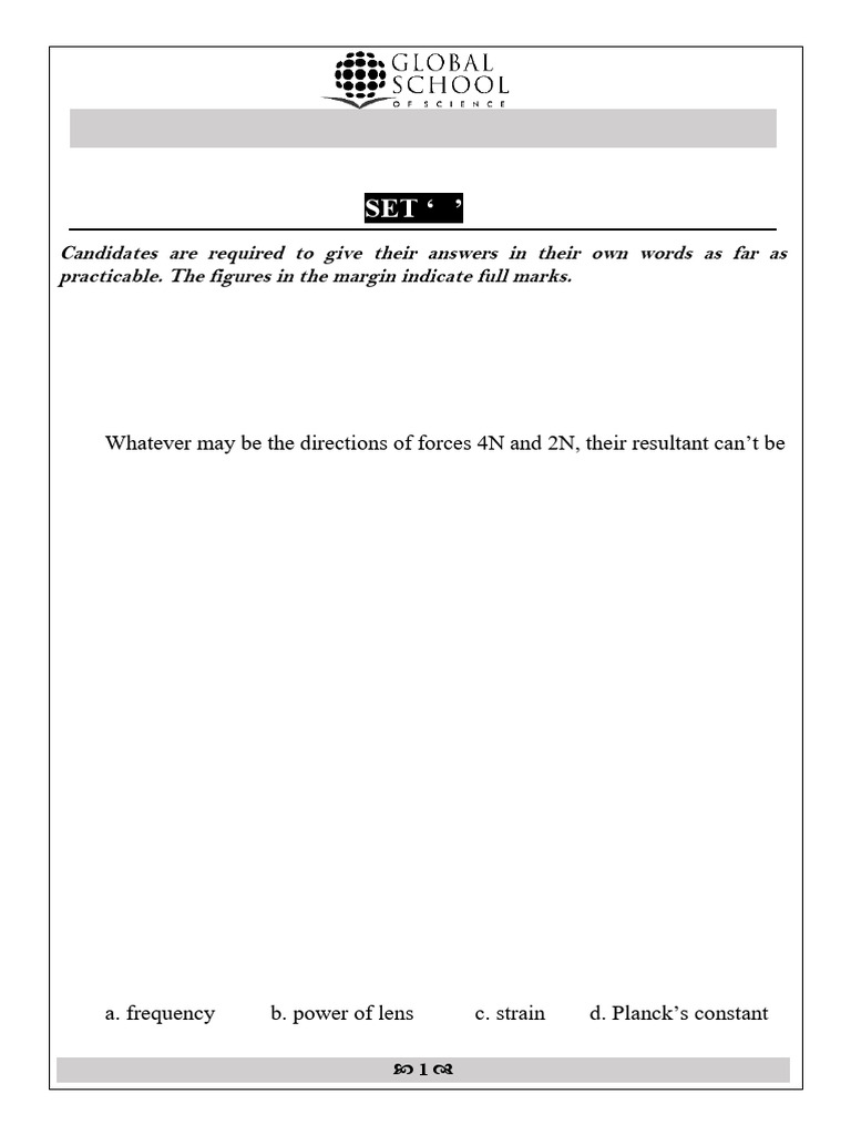 Class XI Physics Exam Paper 2079 | PDF | Force | Electric Field