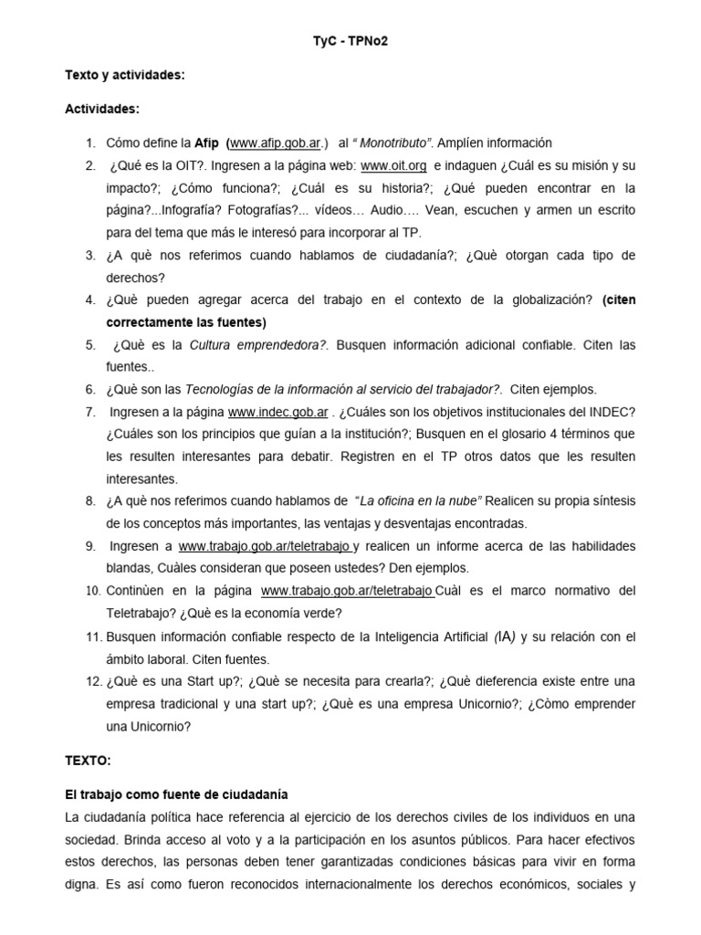 TyC 2 (2024) | PDF | Iniciativa empresarial | Internet