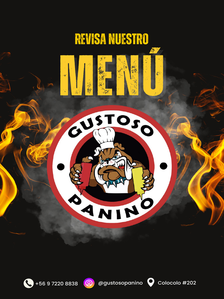 Menú Gustoso Panino Corregido | PDF | Alimentos | Cocina
