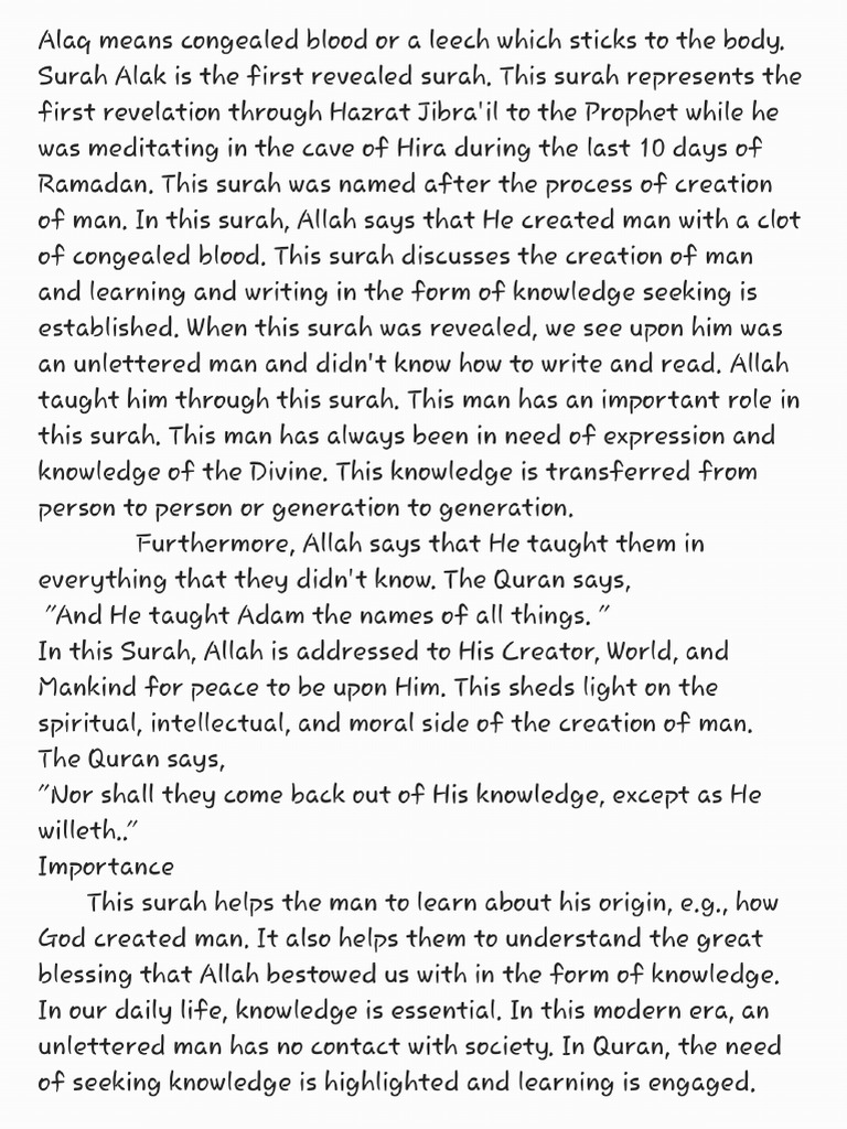 Surah Alaq Theme - 250424 - 213714 | PDF