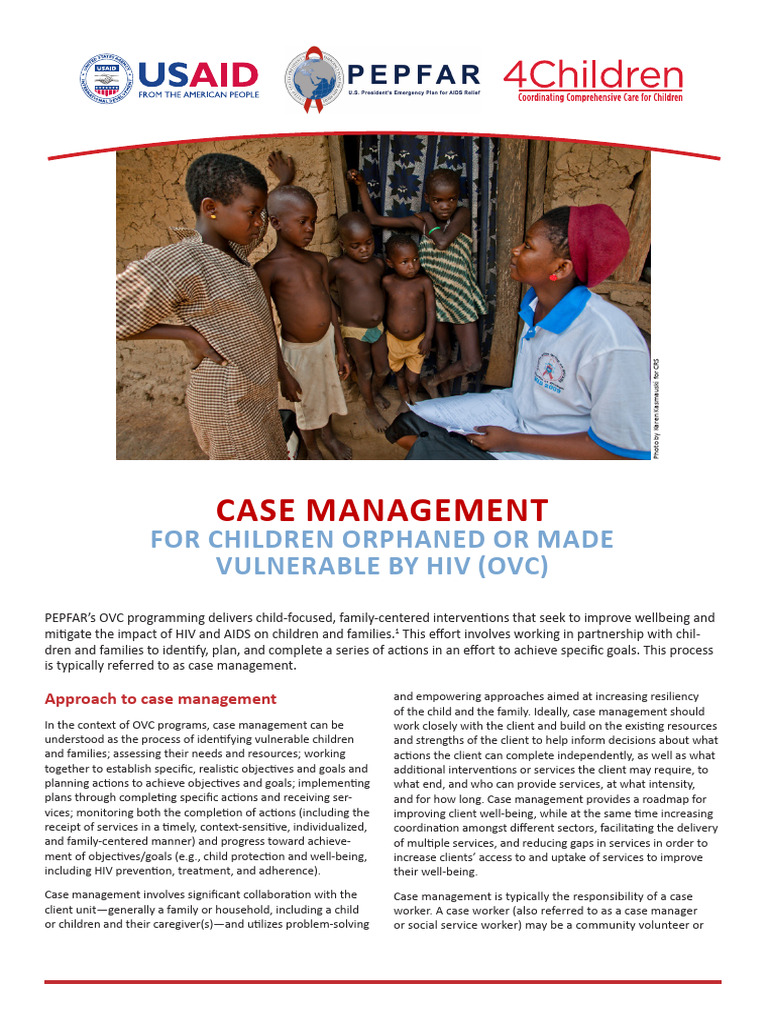 Case Management for OVC Support | PDF | President's Emergency Plan For ...