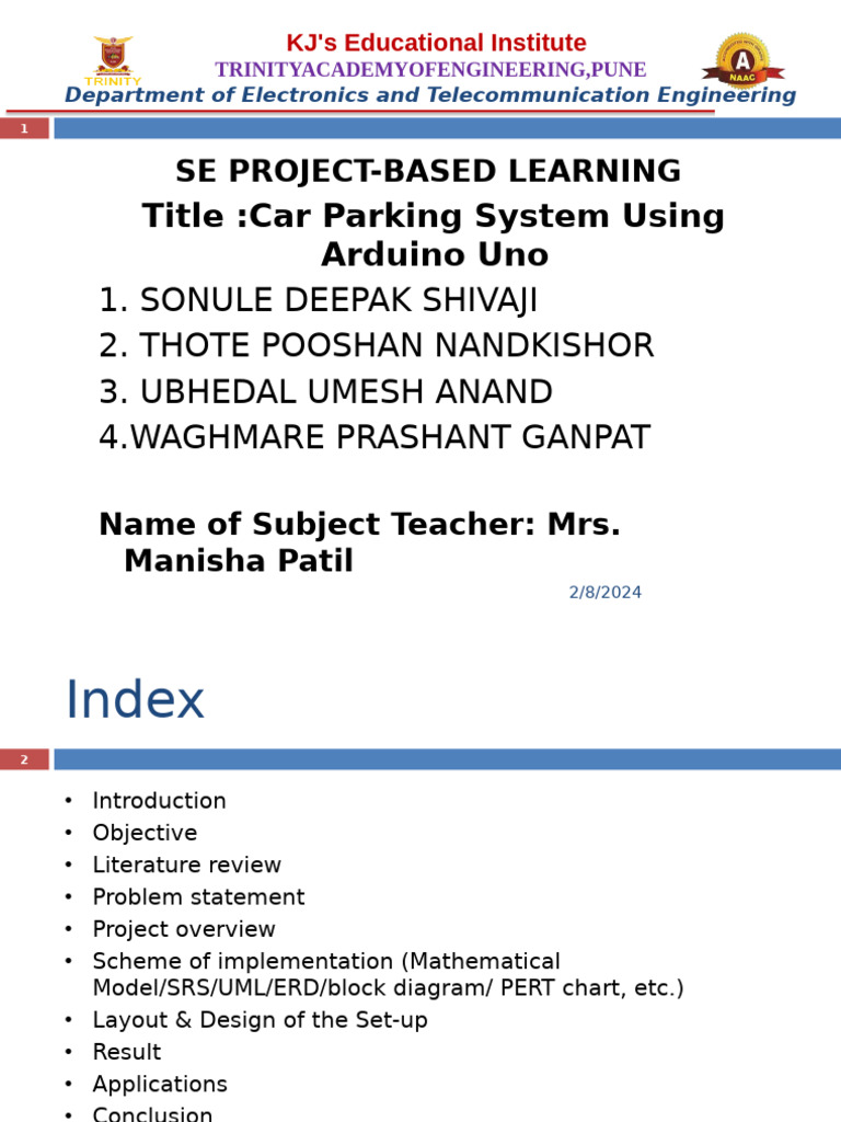 Smart Car Parking System | PDF | Parking | Arduino