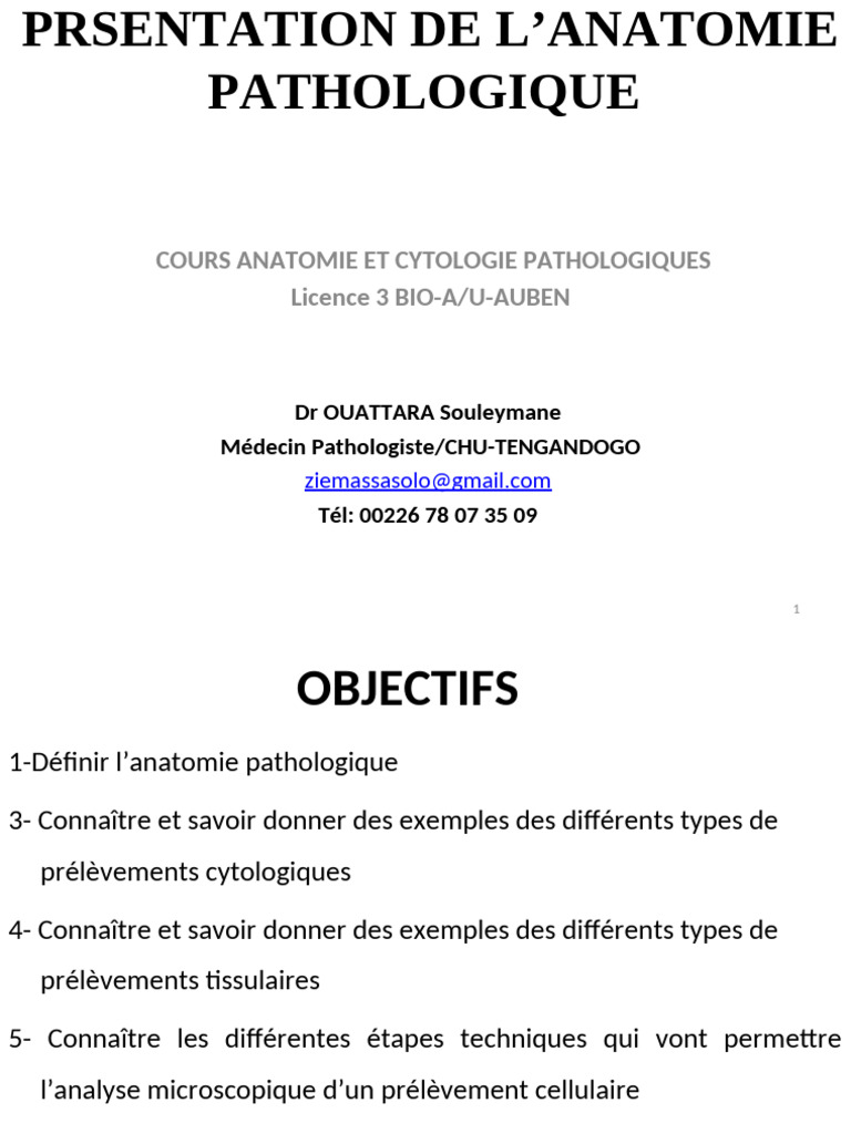Introduction à l'anatomie pathologique | PDF | Biopsie | Immunohistochimie