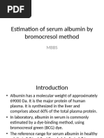 Serum Albumin Estimation via BCG Method | PDF | Medical Specialties | Clinical Medicine