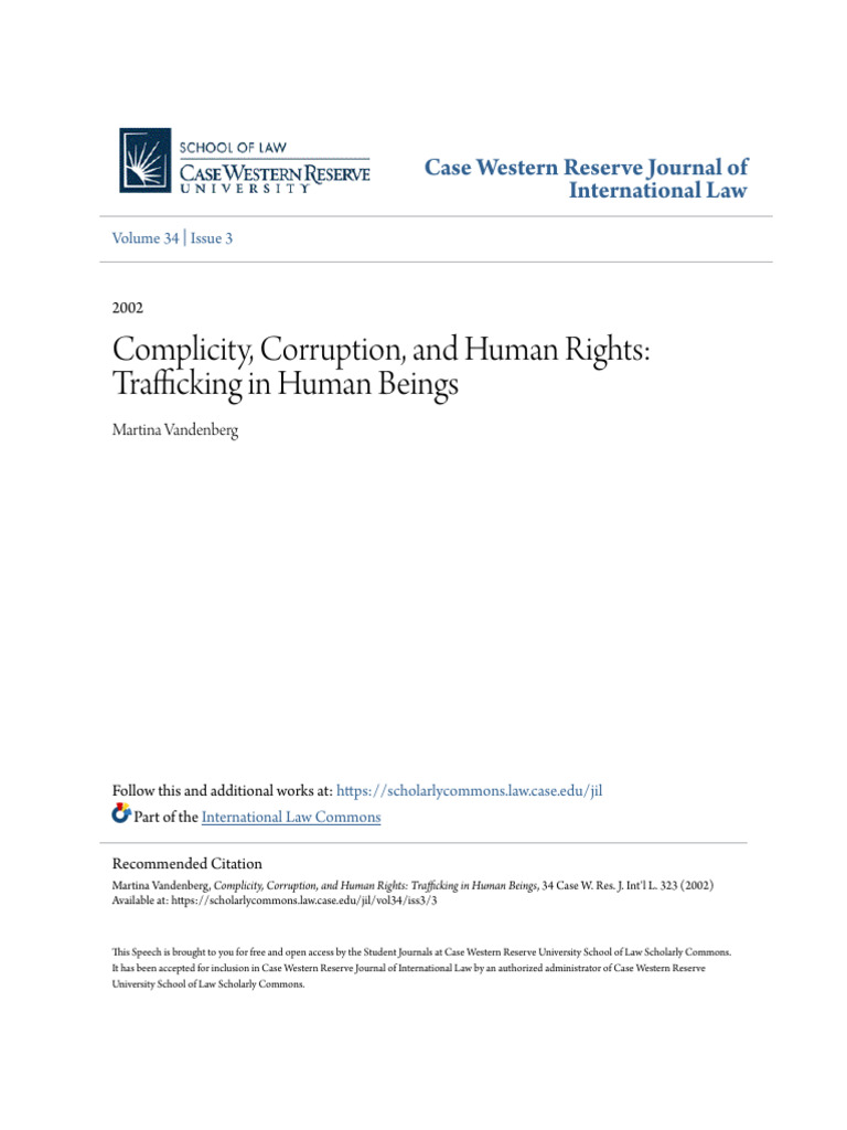 Complicity, Corruption, and Human Beings | PDF | Human Trafficking | Prostitution