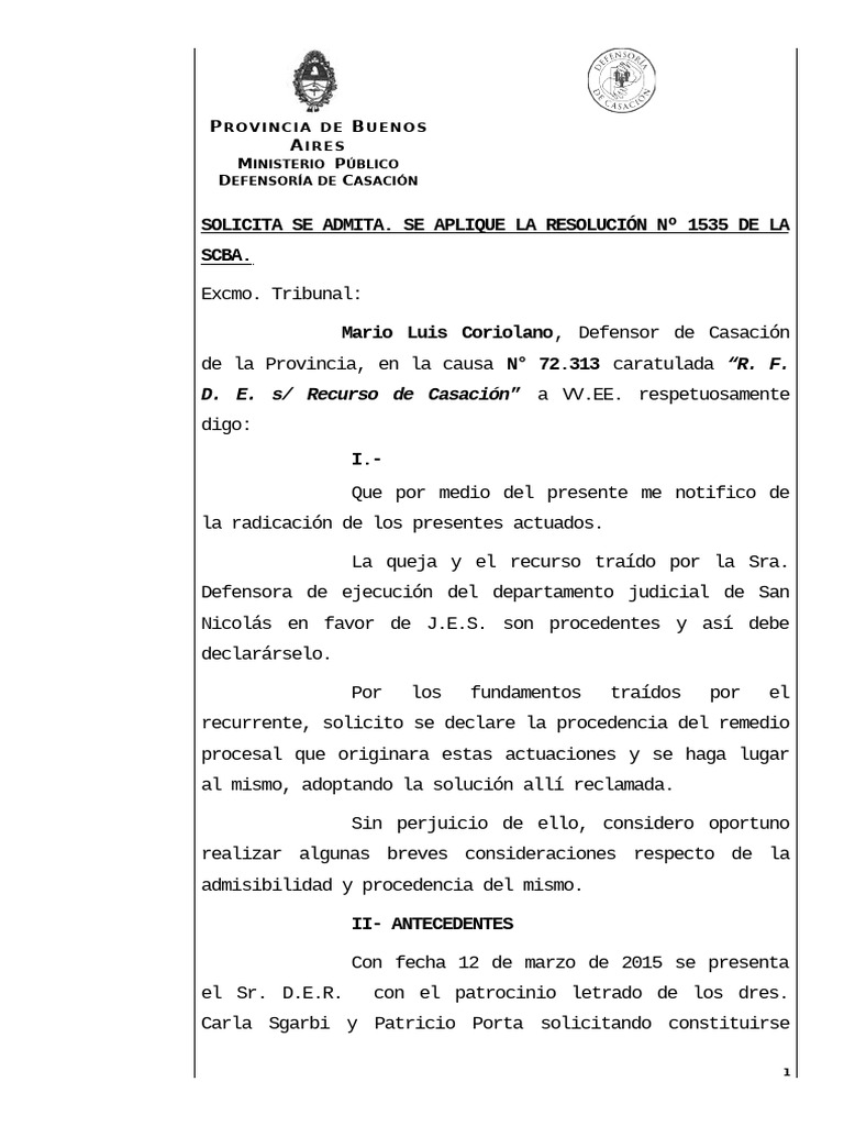 72313_presentación_defcas | PDF | Caso de ley | Instituciones ...