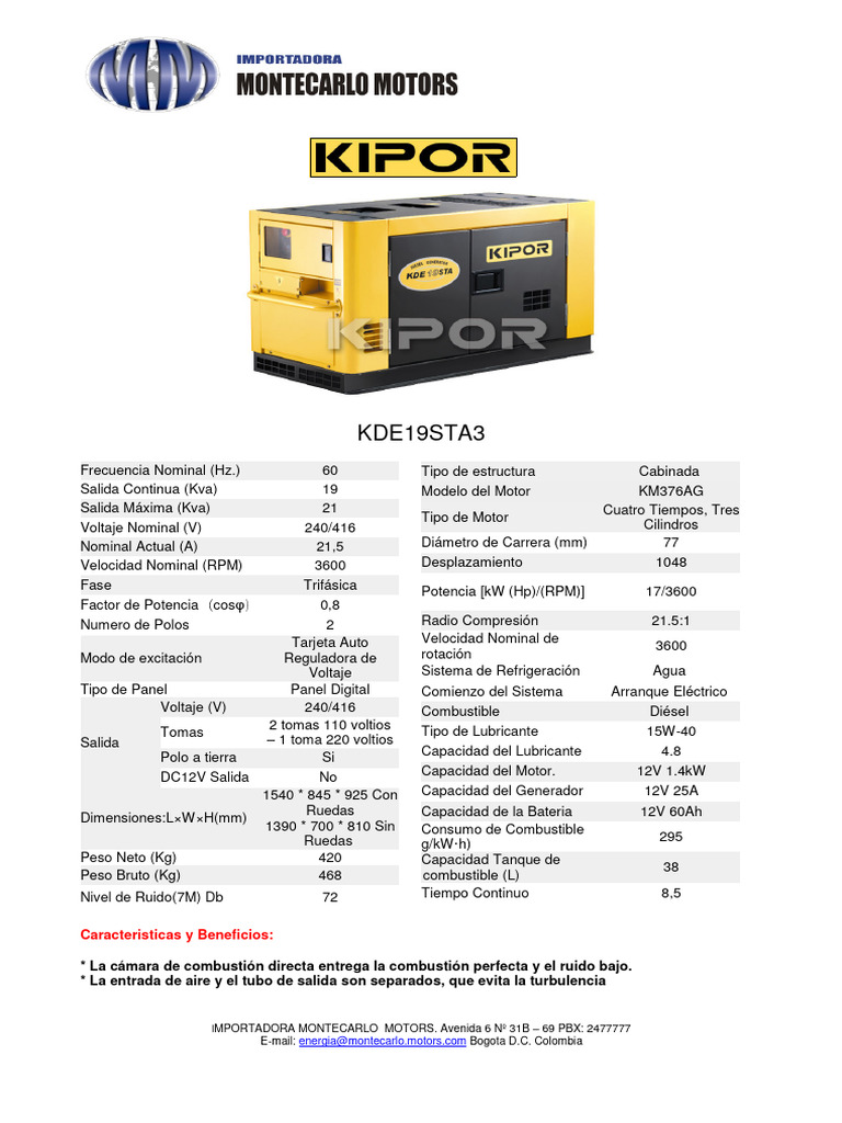 Data Kde 19sta3 | PDF | Motores | Tecnología de vehículos