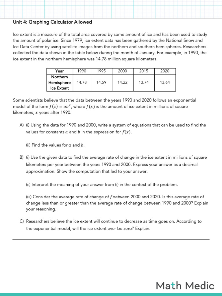 AP Precalc Unit 4 FRQ | PDF