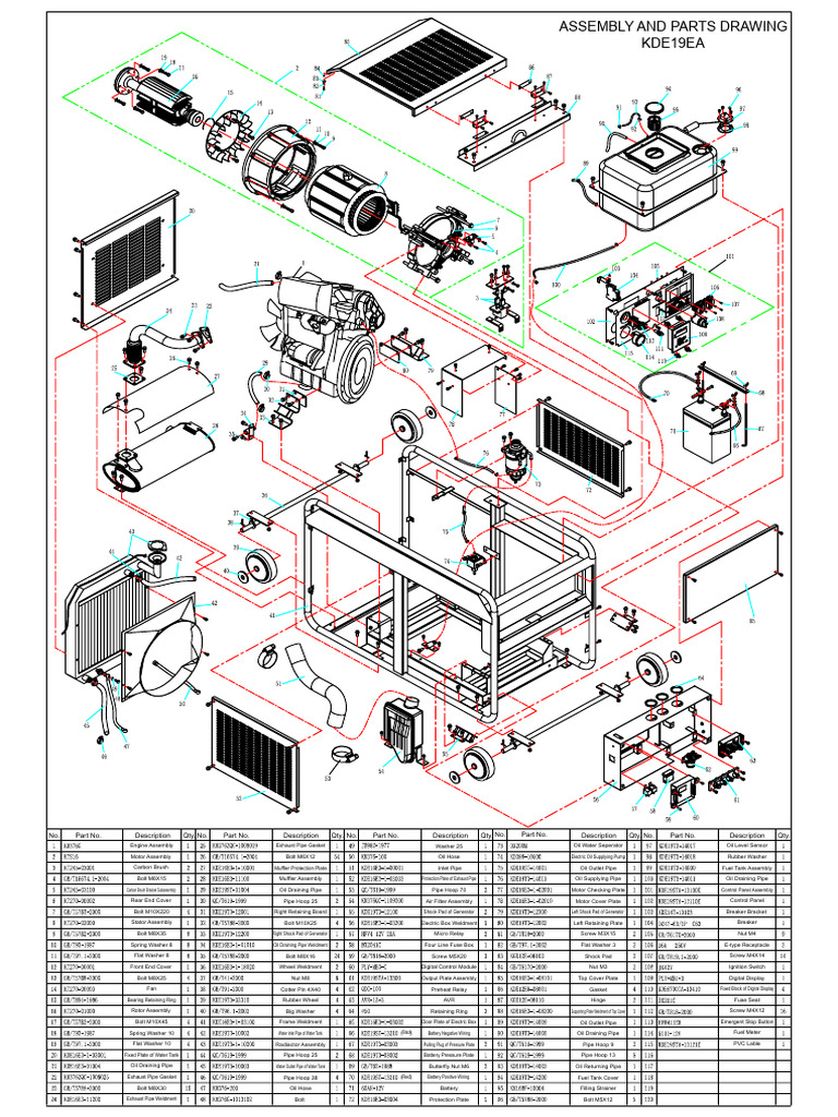 KDE19EA Assembly Parts List | PDF | Pipe (Fluid Conveyance) | Washer ...