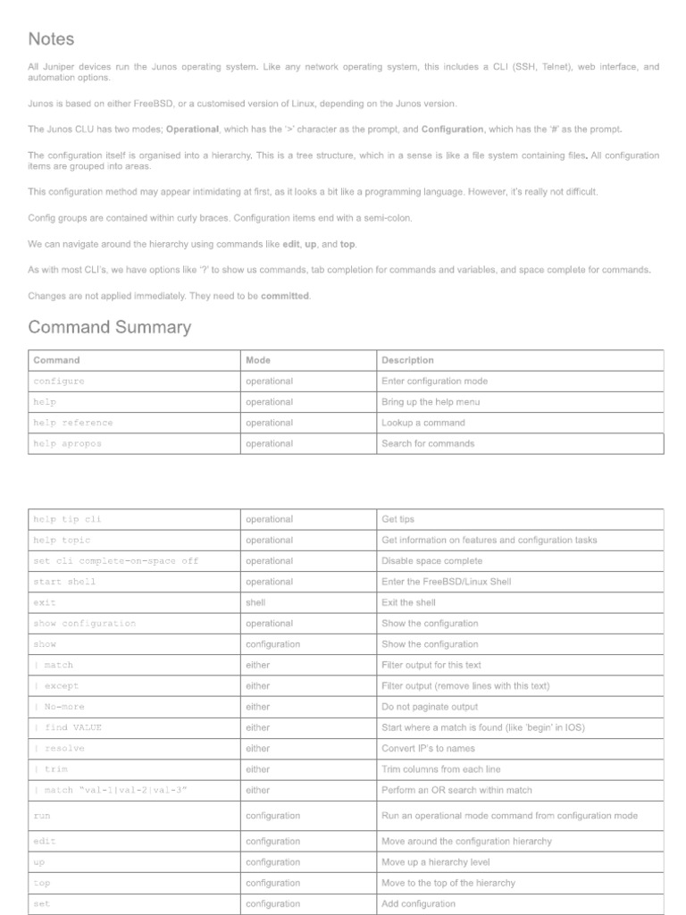 Junos_CLI | PDF