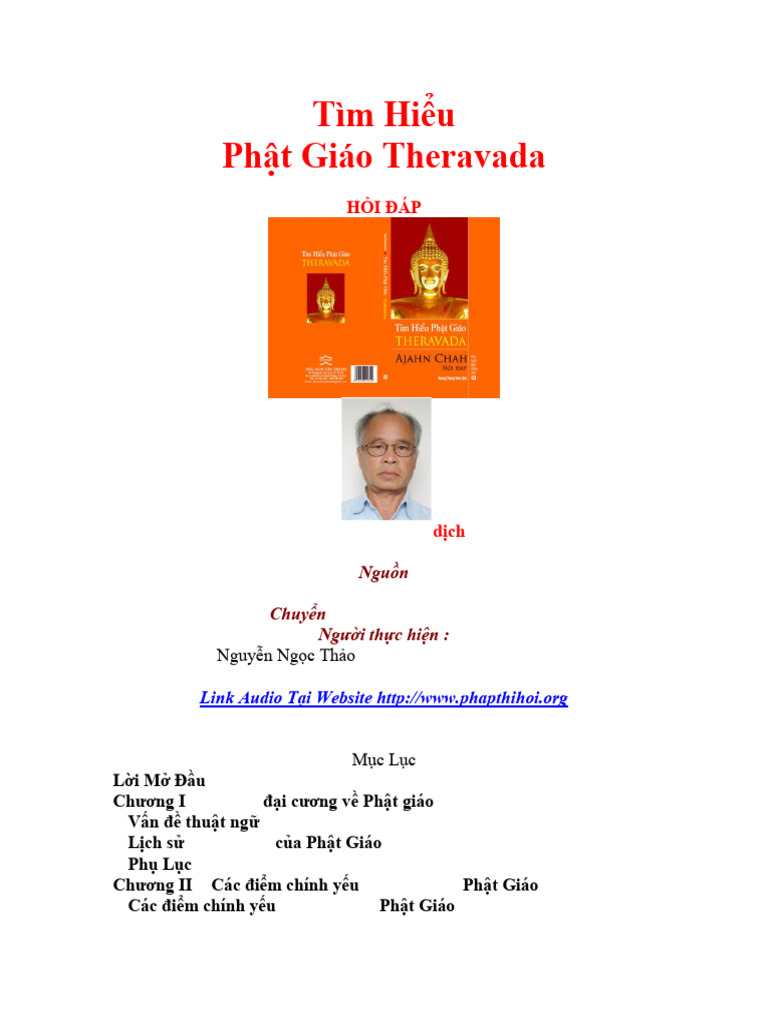 Tim Hieu Phat Giao Theravada TS Ajahn Chah Hoang Phong Dich | PDF