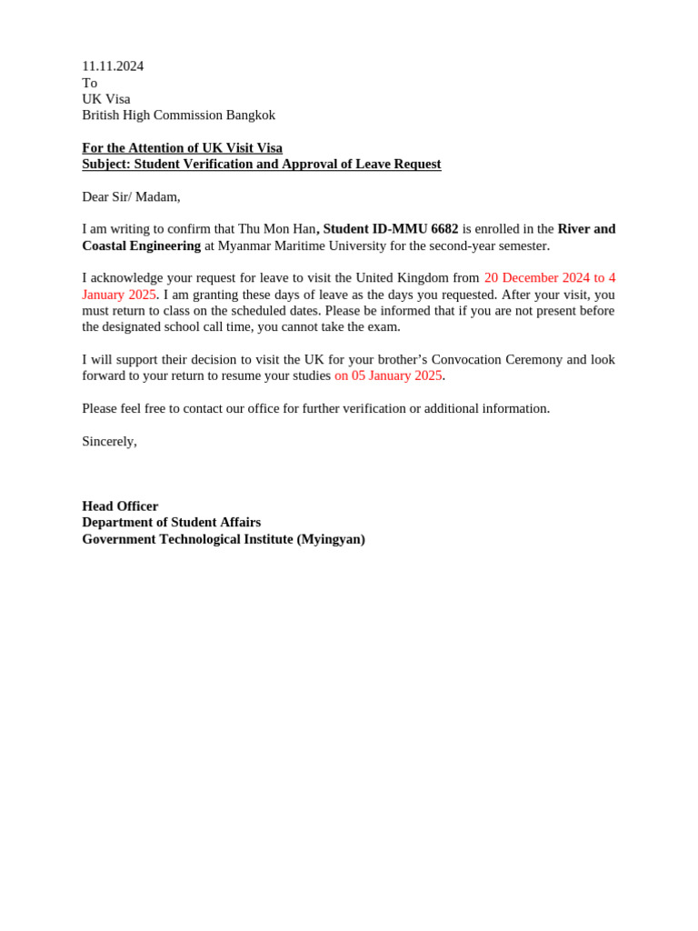 Student Verification and Approval of Leave | PDF