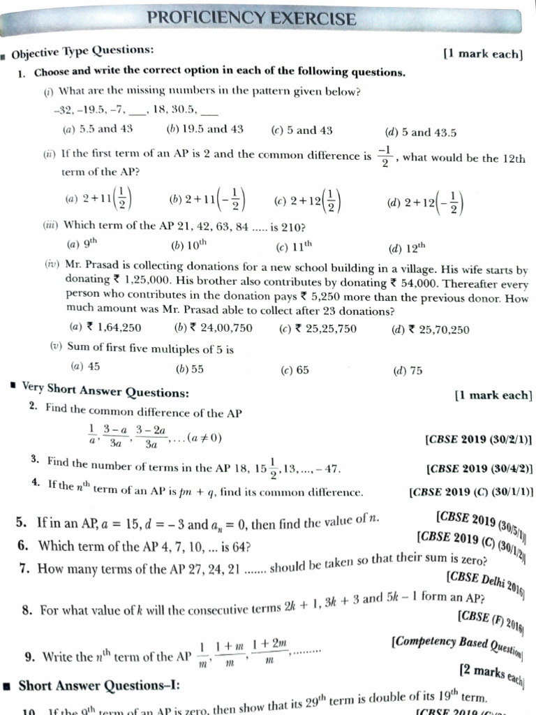 Grade 10 Ch5 AP Revision Worksheet | PDF | Number Theory | Mathematics