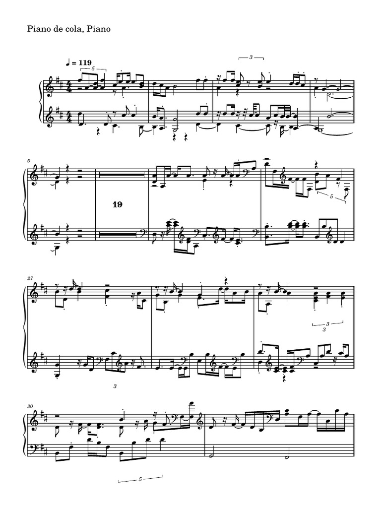 Piano de Cola: Características y Uso | PDF